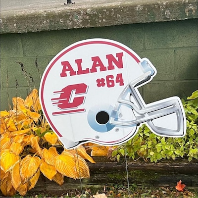 Football Helmet Yard Sign 27x21 Yard Sign Coroplast With H-stake ...