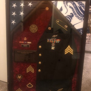 Military Uniform Shadow box FREE SHIPPING lower 48 states | Etsy