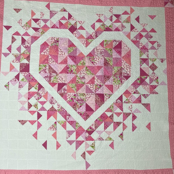 PDF MINI Exploding Heart Quilt Pattern Digital Download by Slice of Pi ...