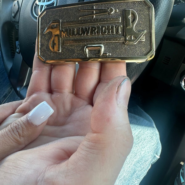 Vintage Men's Belt Buckle Engineer Commemorative Solid Brass 1984 Baron ...