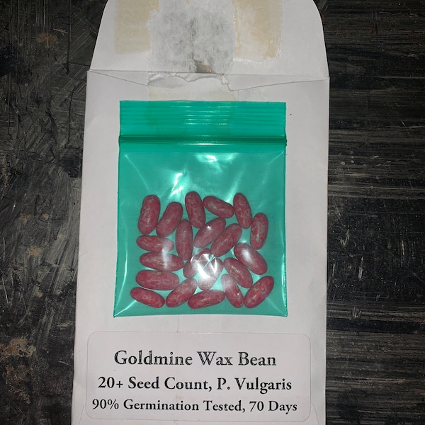 Goldmine Yellow Wax Bean Premium Seed Packet - Etsy