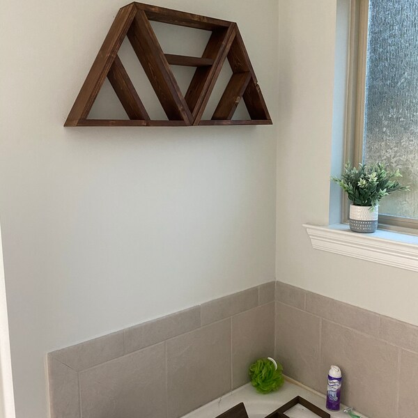 Triangle Shelves | Set of 3 | Rustic Wall Decor | Gallery Wall Decor ...