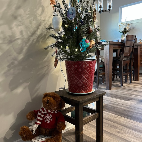 16 Inch Tall Wood Stool - Etsy