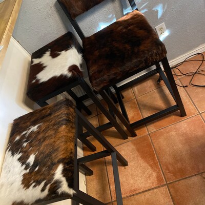 Cowhide Bar Stool Cowhide Counter Stool With Backs FPBK priced per ...