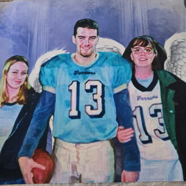 Custom Memorial Drawing, Passed Away Mother Portrait, Add Deceased ...