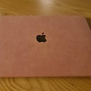 Frosted Leather Pink Hard Case Cover for MacBook Air 13 M1 M2 13.6 ...