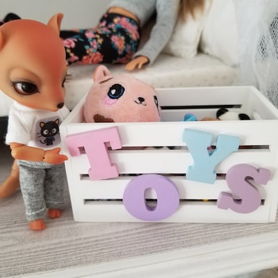 Miniature Empty Dollhouse Toy Box, Toy Chest, Miniature Furniture ...