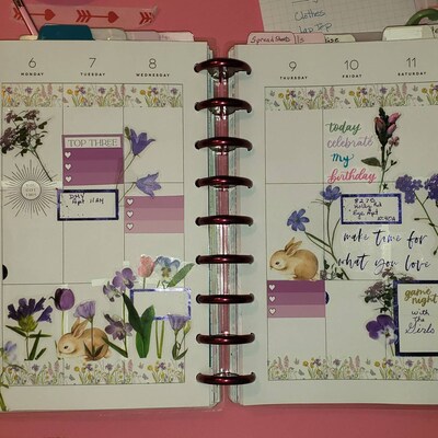 Planner Sticker Binder Set Mini Binder Dividers Mini Binder Cover ...