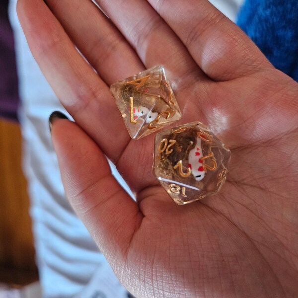 Koi Fish Dnd Dice Set for Dungeons and Dragons | D20 TTRPG Polyhedral ...