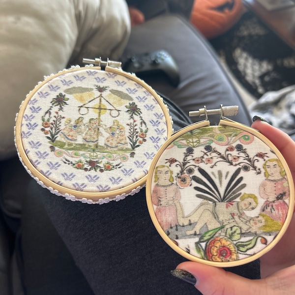 Midsommar Festival Folk Art Cotton Face Mask - Etsy