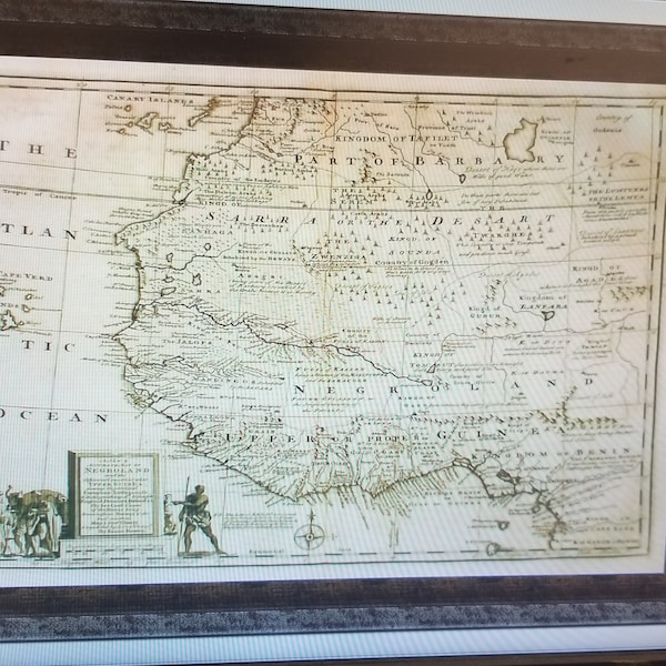 1747 Negroland Map Reproduction by Eman. Bowen - Kingdom of Judah Print ...