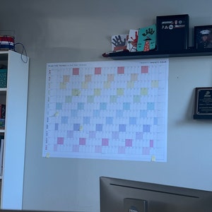 PRINTABLE 6' X 3' Massive 2024 Annual Wall Calendar Digital PDF Instant ...