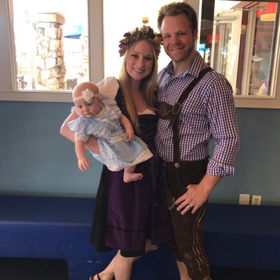 Babys First Dirndl, Baby Dirndl, Light Blue Checkered Christening Robe ...