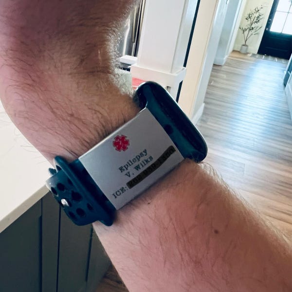 Custom Medical Alert Id Tag for Watch Band, Runner Id Tags ...