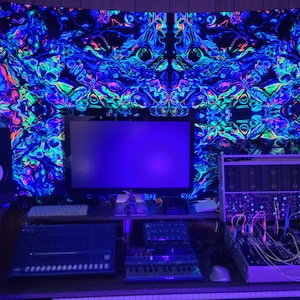 Chroma Zen blacklight Tapestry Psychedelic UV Reactive - Etsy