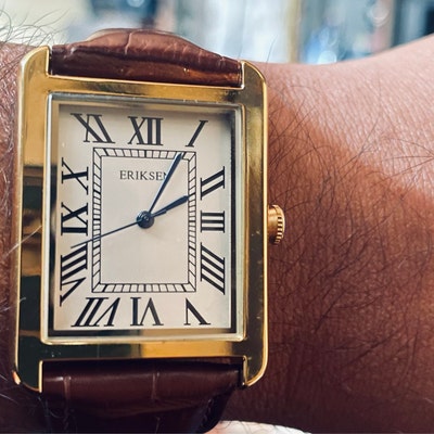 Men's Rectangular Vintage Retro Analog Dress Watch Gold - Etsy Canada