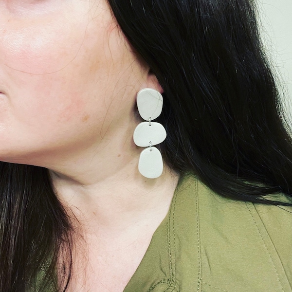 Breast Cancer Awareness Ribbon Earrings, Clay Cancer Ribbon Earrings ...