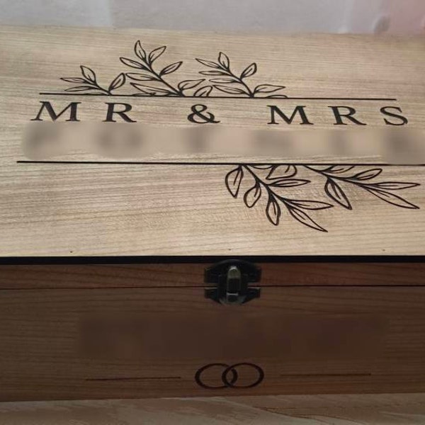 Personalized Memory, Wooden, Wedding Keepsake Box Valentines Day ...