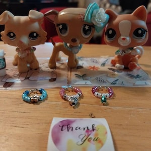 Littlest Pet Shop Clothes LPS Accessories 6 Custom Collars PETS NOT ...