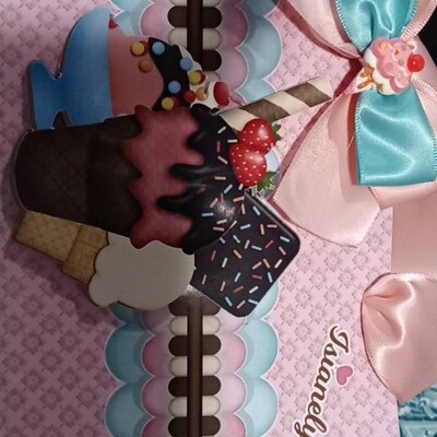 Ice Cream Theme Carton Party Favor Box. Ice Cream Theme Treat Boxes ...