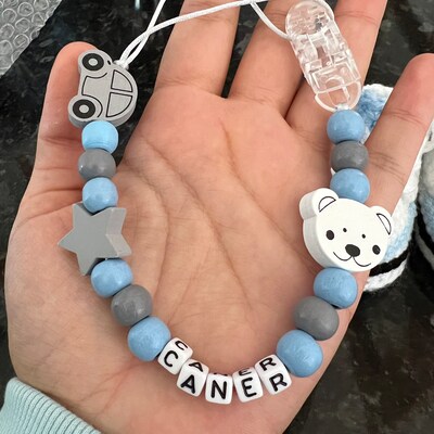 Beautiful Handmade Personalised Dummy Clip Wooden Dummy - Etsy