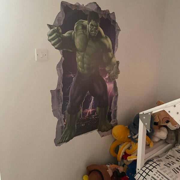 Hulk Superhero Wall Decal Sticker Mural Poster Print Art Kids Bedroom ...