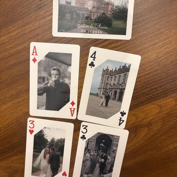 Custom Guest Book Playing Cards Wedding Guest Book Alternative Wedding ...