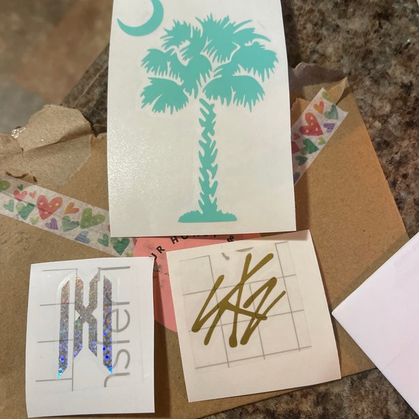 South Carolina Palm Tree Moon State Logo Decal Myrtle Beach Vinyl Decal ...