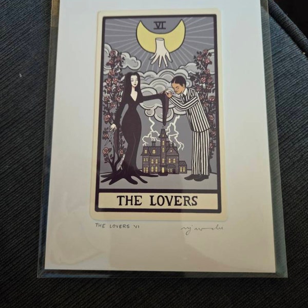 The Lovers VI - Tarot Card Art - Hand-cut Art Card Mounted on 5x7 ...