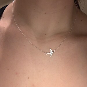 Small Bird Necklace Tiny Bird Necklace Dainty Bird Necklace - Etsy