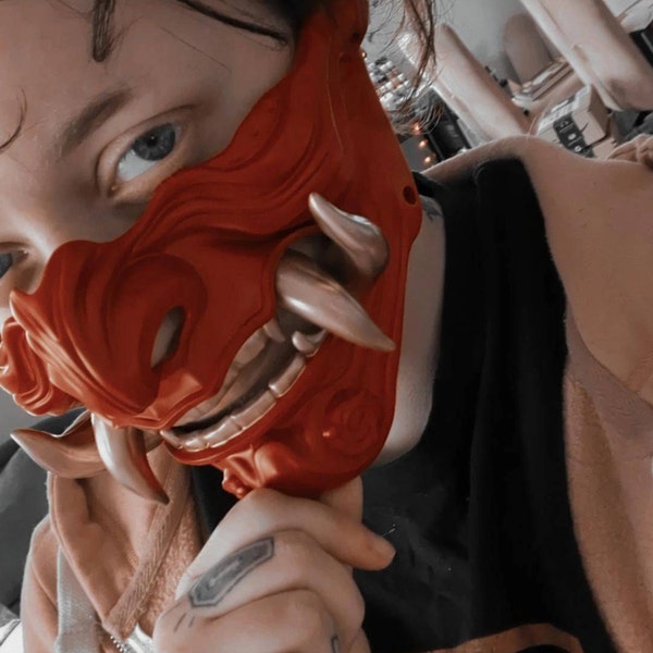 Tengu Mask Wearable or Decorative 3D Printed Resin Painted and Sealed ...