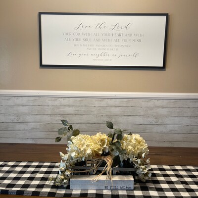 Love the Lord Your God Sign Scripture Sign Matthew 22:37-39 Wood Signs ...