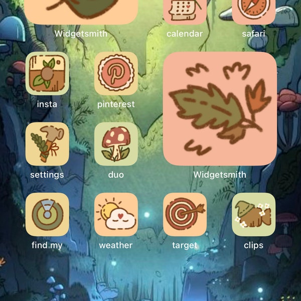 ORIGINAL Cottagecore / Fall Aesthetic App Icons | Hand Drawn | Ios and ...