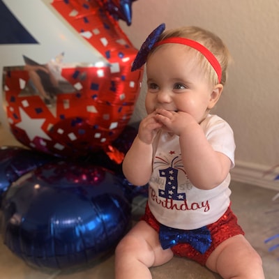 Firecracker 1st Birthday Shorts Outfit, Fourth of July 1st Birthday ...