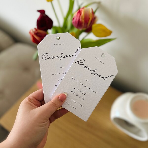 Luxury Wedding Reserved Seating Signs/wedding/minimalist/tags - Etsy UK