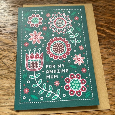 Botanical Leaves Dad Card / Father's Day Card for Nature Lover / Green ...