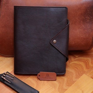 Custom Refillable Full Grain Veg Tan Leather Journal Cover A6 A5 ...