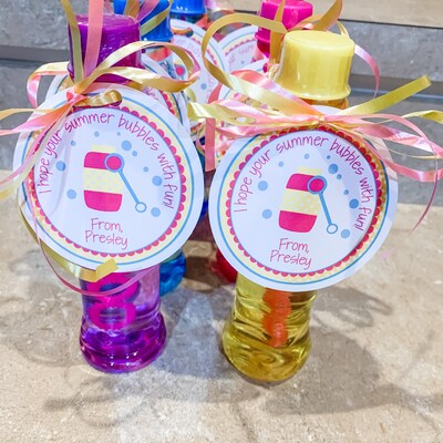 Summer Vacation Bubble Favor Tags for End of School Year - Etsy