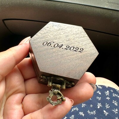 Proposal Ring Box, Ring Box Wedding, Engagement Ring Box Wood. - Etsy