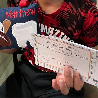 Baseball Sports Tooth Fairy Pillow, Boy Sports Tooth Fairy Pillow ...