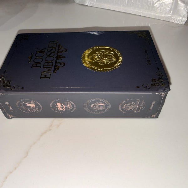 Metal Book Embosser Personalized - Custom Book Stamp/library Embosser ...
