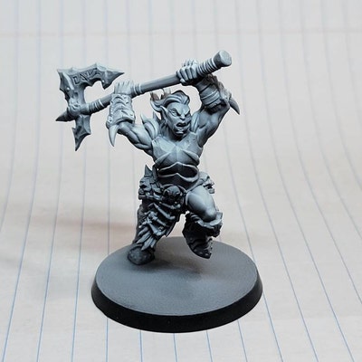 Male Orc Barbarian V1 3D Printed Resin Miniature Tabletop Role Playing ...