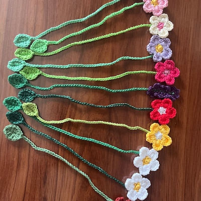 Daisy Lavender and Flower Crochet Bookmark PDF Pattern Bundle Beginner ...