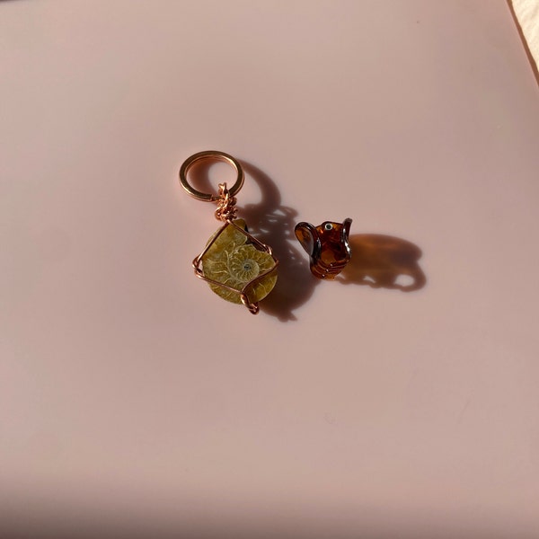 Raw, Natural Crystal Key Chains/pet Collar Charms You Choose the ...