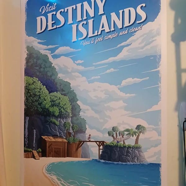 Destiny Islands (kingdom Hearts) Travel Poster, Retro Gamer Wall Art - Etsy