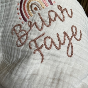 Personalized Embroidered Baby Receiving Blanket, Baby Blanket With Name ...