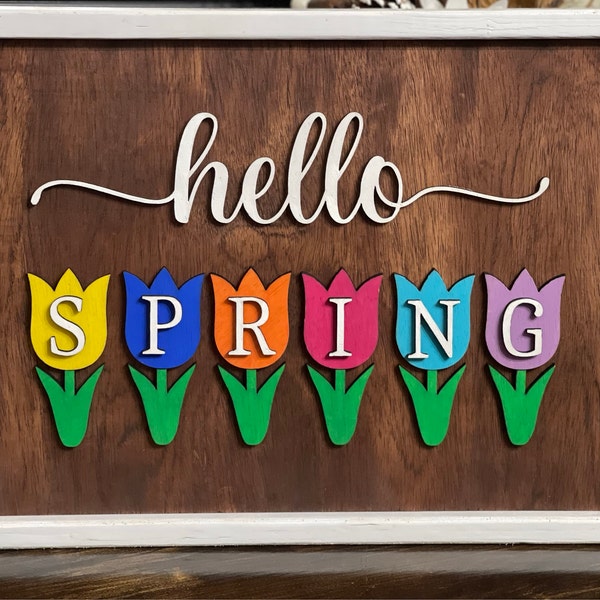 Spring Sign Bundle 1, DIGITAL Download, Round Door Hanger Svg ...