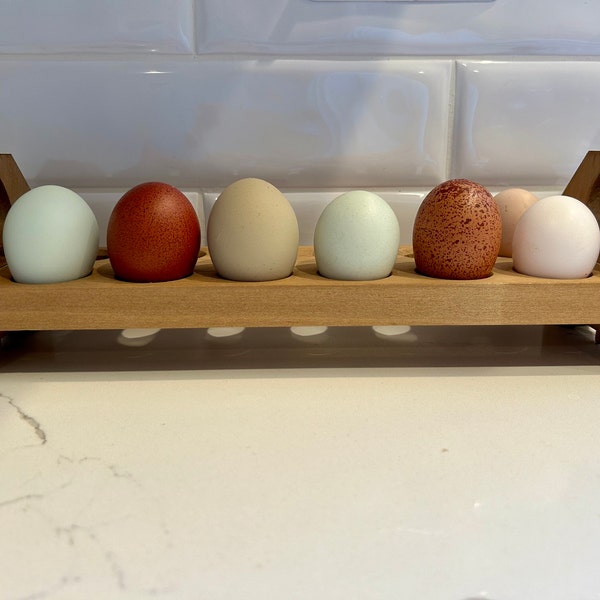 Farmhouse Stackable Wood Egg Holder L Egg Storage L Fresh Egg Storage L ...
