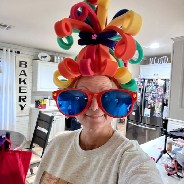 Foam Party Hats Pride Rainbow Wig - Pride Wig - Buffoon Wig - Clown Wig ...