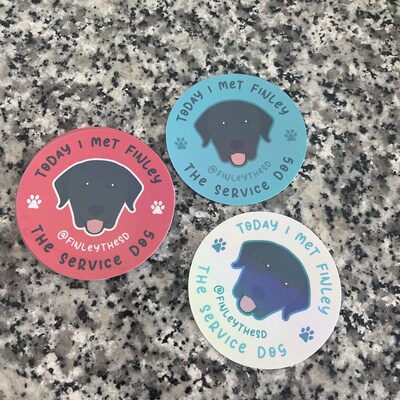 Stickers Assistance Animals Save Lives Personalize I Met an Assistance ...
